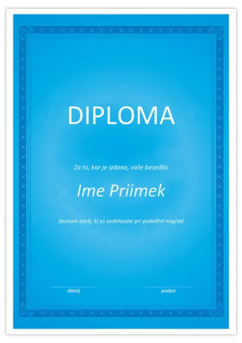 Primer diplome za Word – koledar.su
